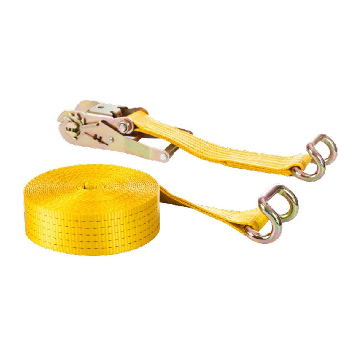 Astro 50mm 5T Yellow Polyester Ratchet Strap Set w/Rave Hook — Astro ...